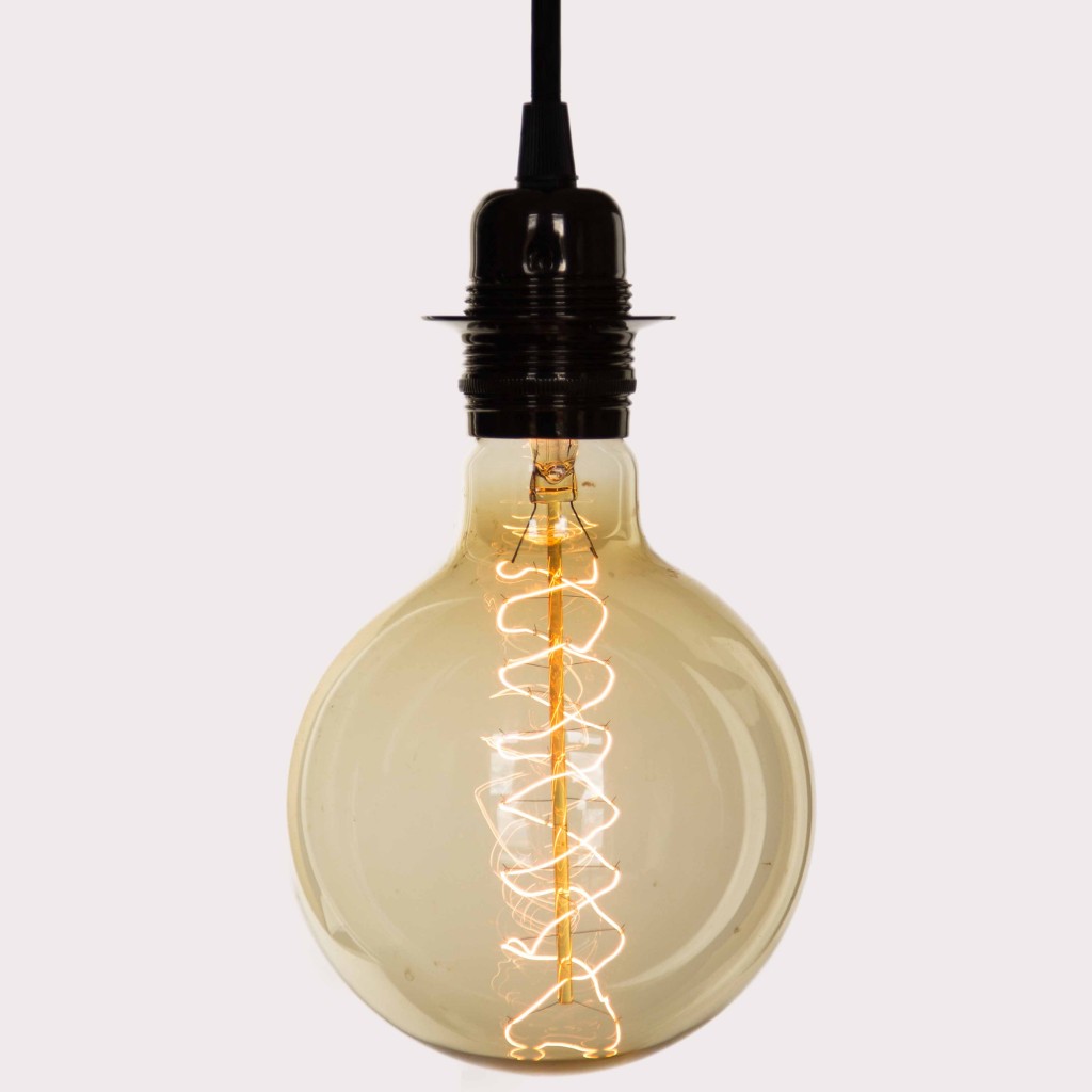 Edison Globe Spiral Extra Large Vintage Filament Light Bulb E27 B22 40W Edison Globe Spiral Extra Large Vintage Filament Light Bulb E27 B22 40W