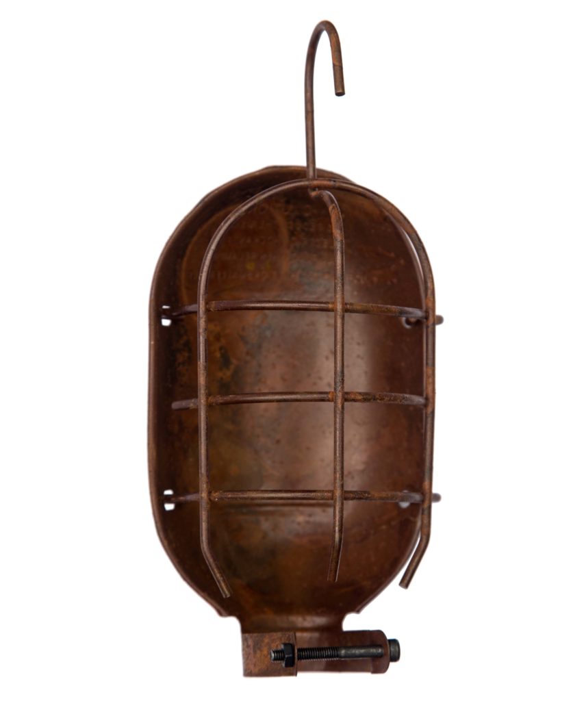 Aged Industrial Rusty Cage (Rustic) Vintage Old Factory Lighting
