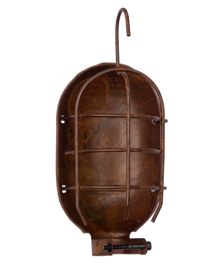 Aged Industrial Rusty Cage (Rustic) Vintage Old Factory Lighting